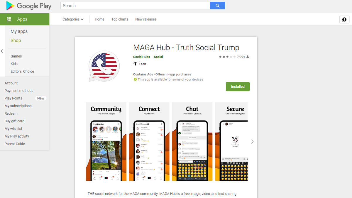 Shady App se fait passer pour le réseau social de Trump sur Android ...