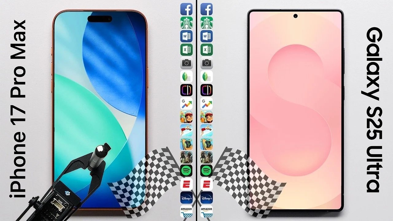 iPhone 17 Pro Max vs Galaxy S25 Ultra Speed Test - Trendy Daddy